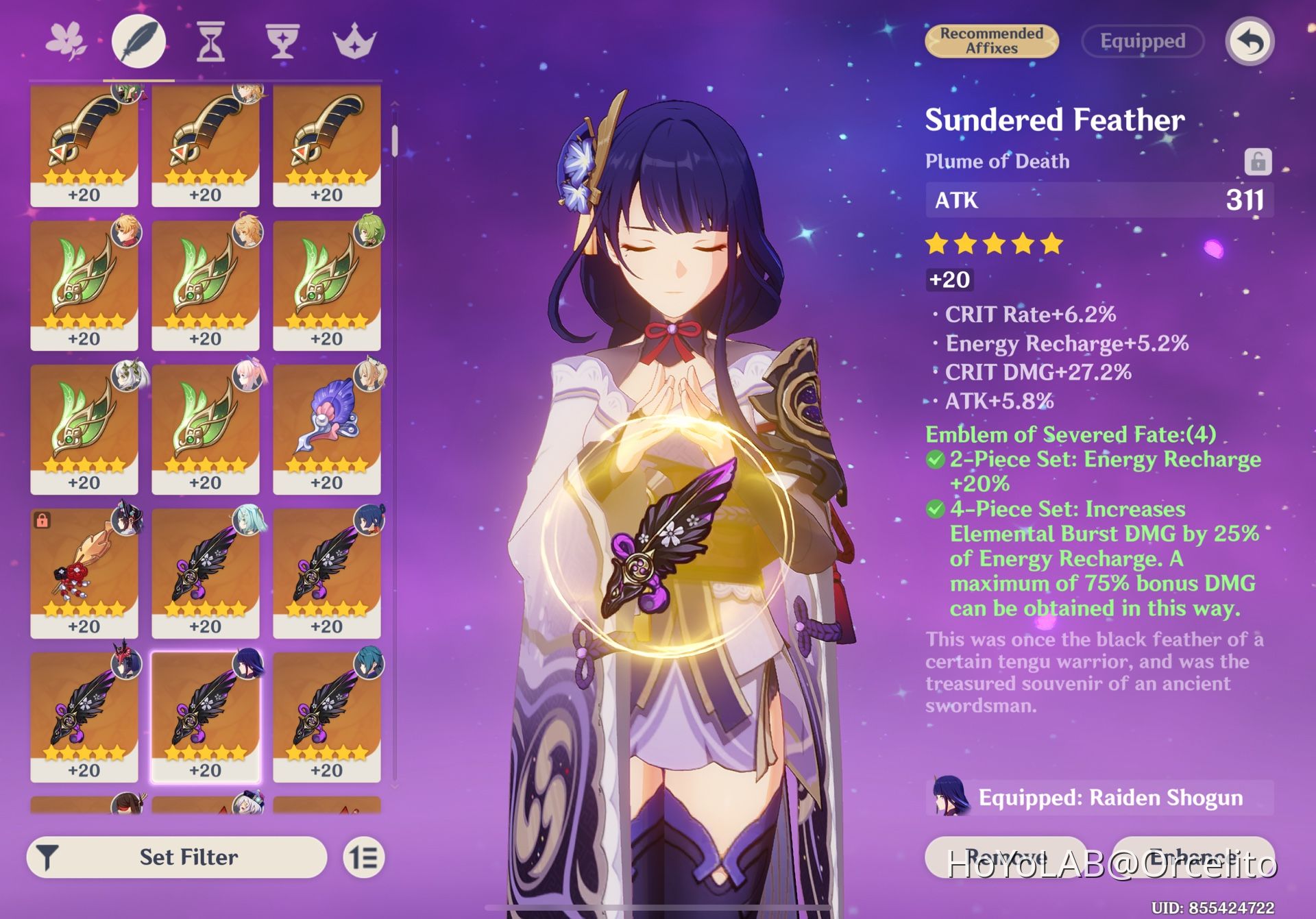 Best Raiden artifact? Genshin Impact | HoYoLAB