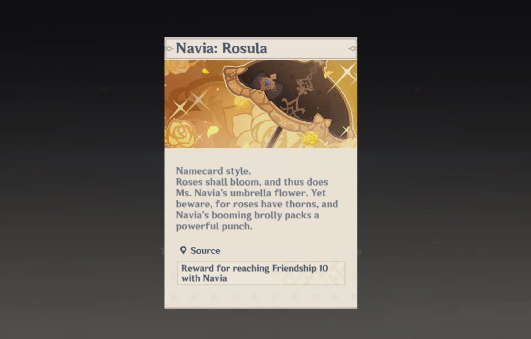 Navia reached Friendship lv 10 Genshin Impact | HoYoLAB