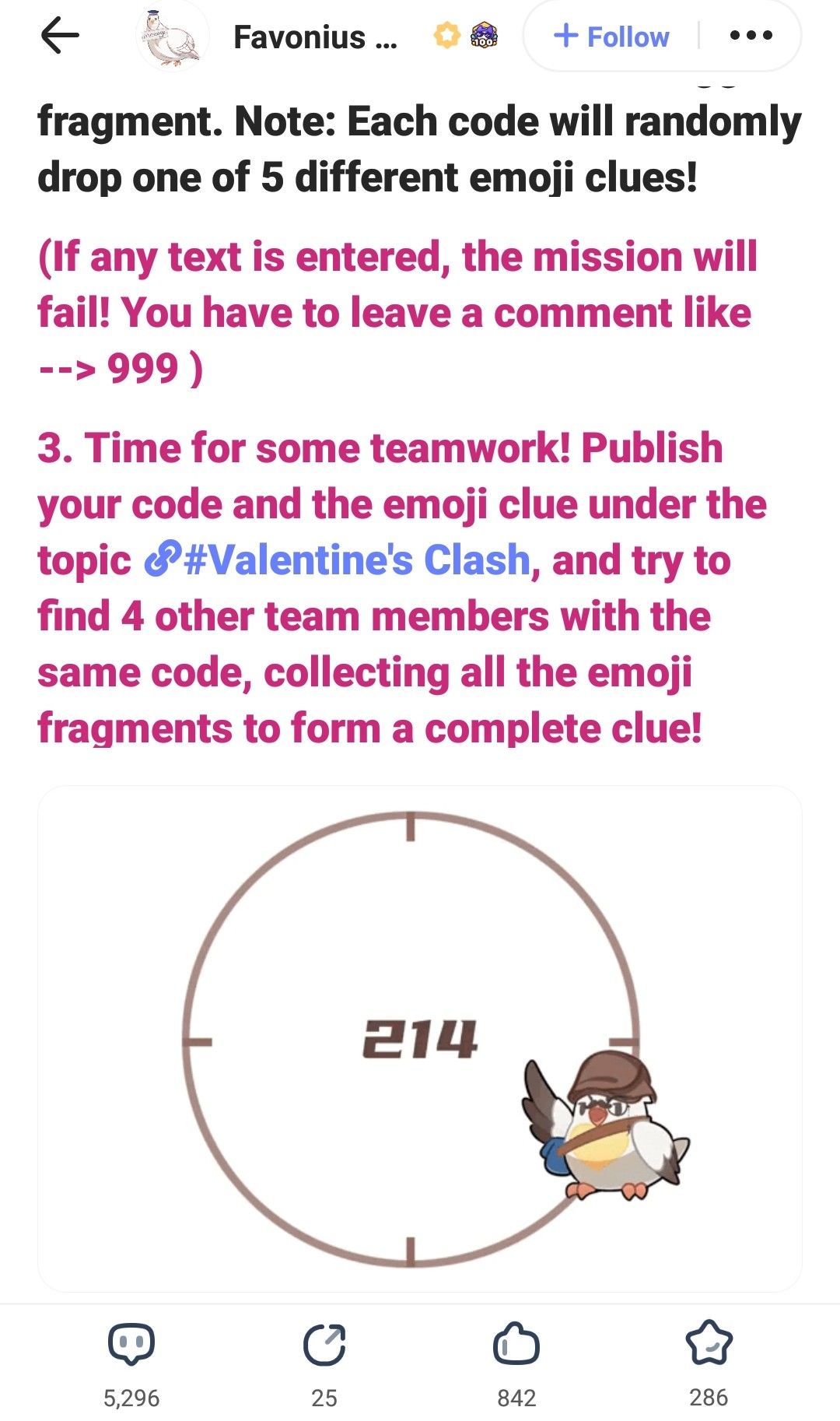 Valentine's Clash Event: (214) Team up with me. I might already know ...