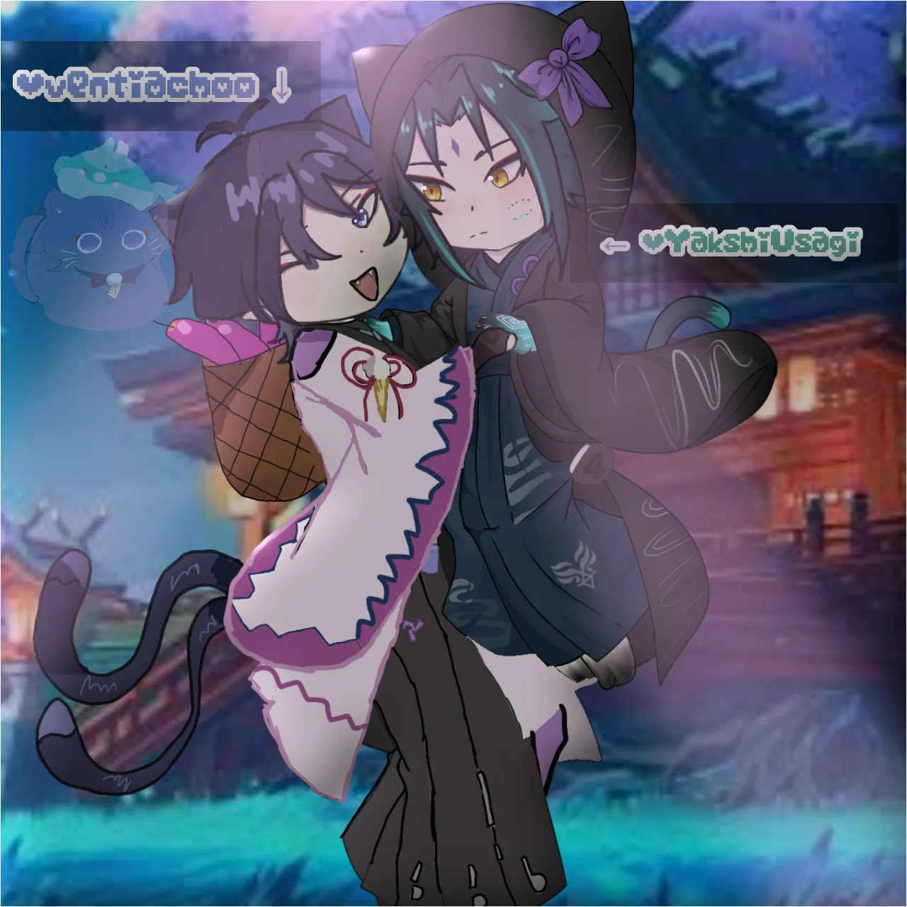 Xiaoscara/Scaraxiao Art Collab with my boyfriend (VentiAchoo) 💚 Genshin ...