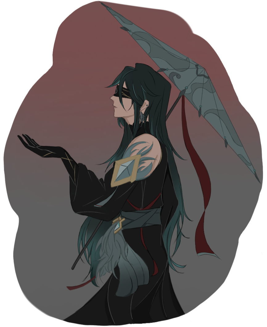 saw this xiao skin and had to draw it Genshin Impact | HoYoLAB