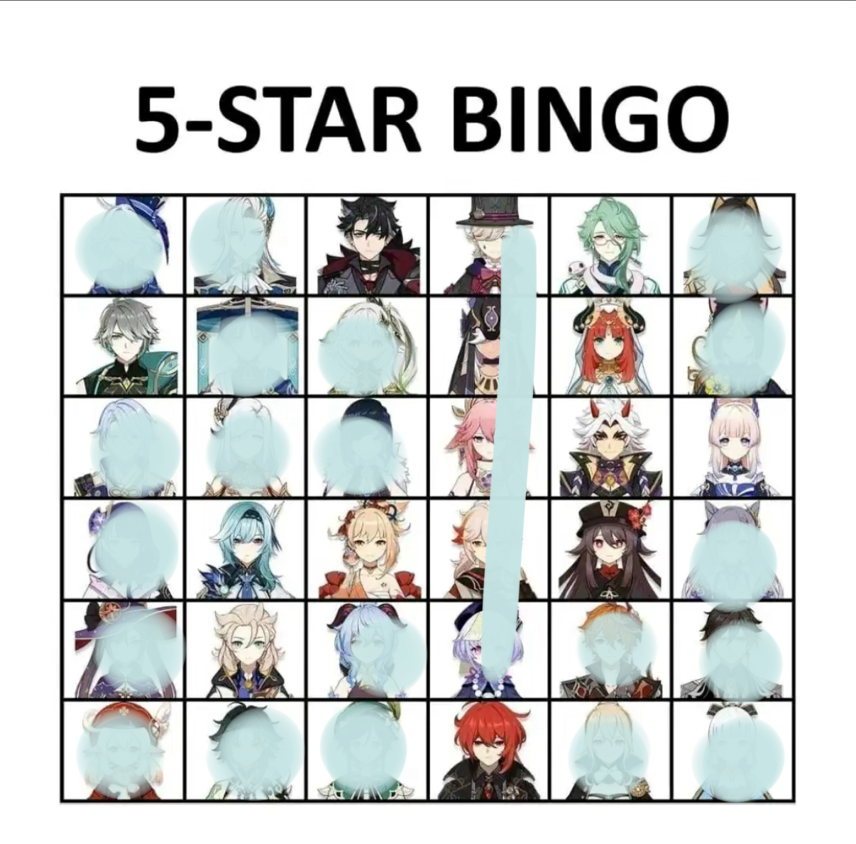 5 star bingo🙈 Genshin Impact | HoYoLAB