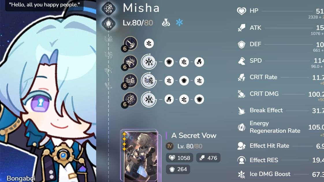 An early Misha build Honkai: Star Rail | HoYoLAB