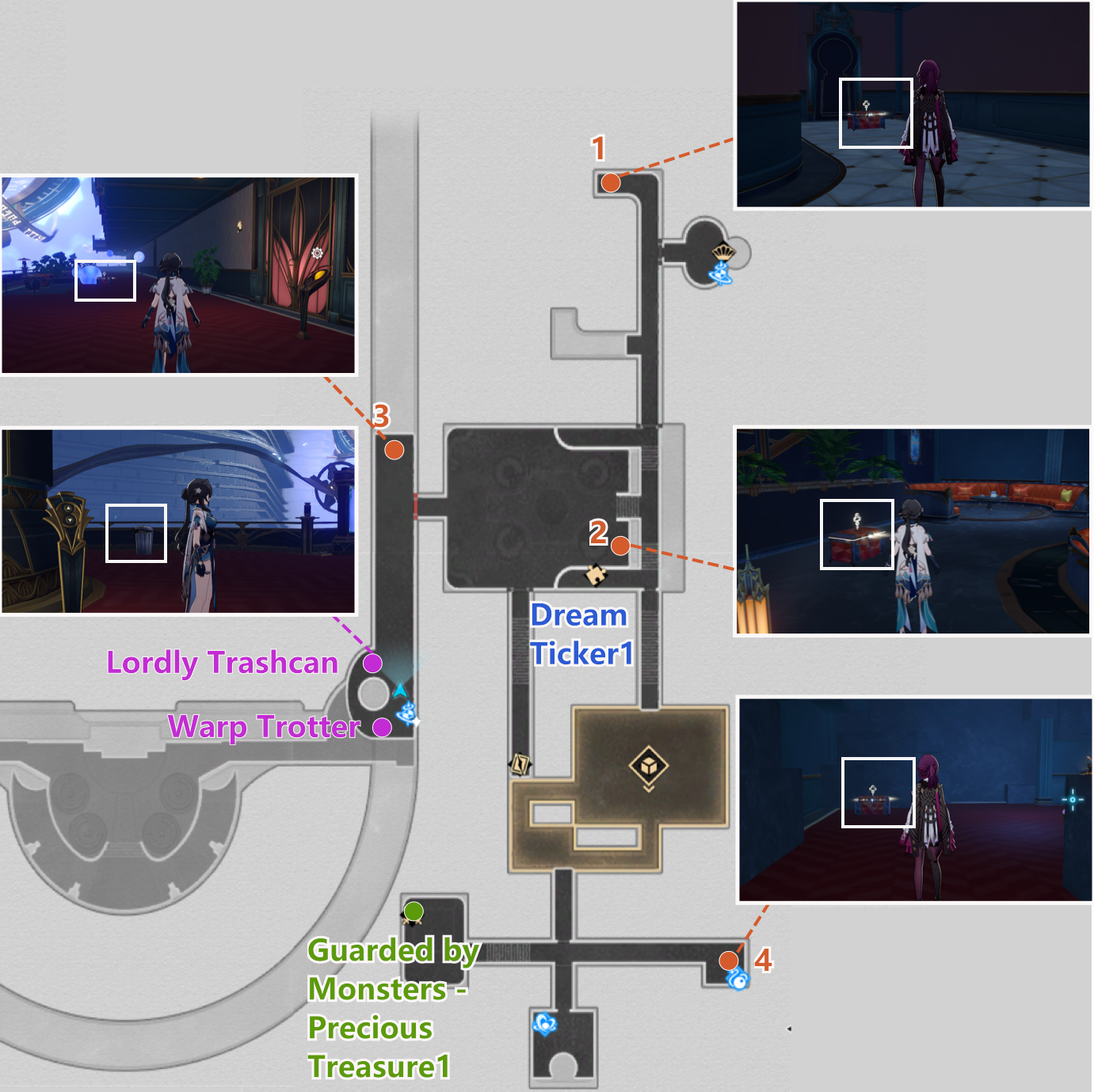 [V2.0] Penacony Complete Treasure Collection Guide (5) | The Reverie ...