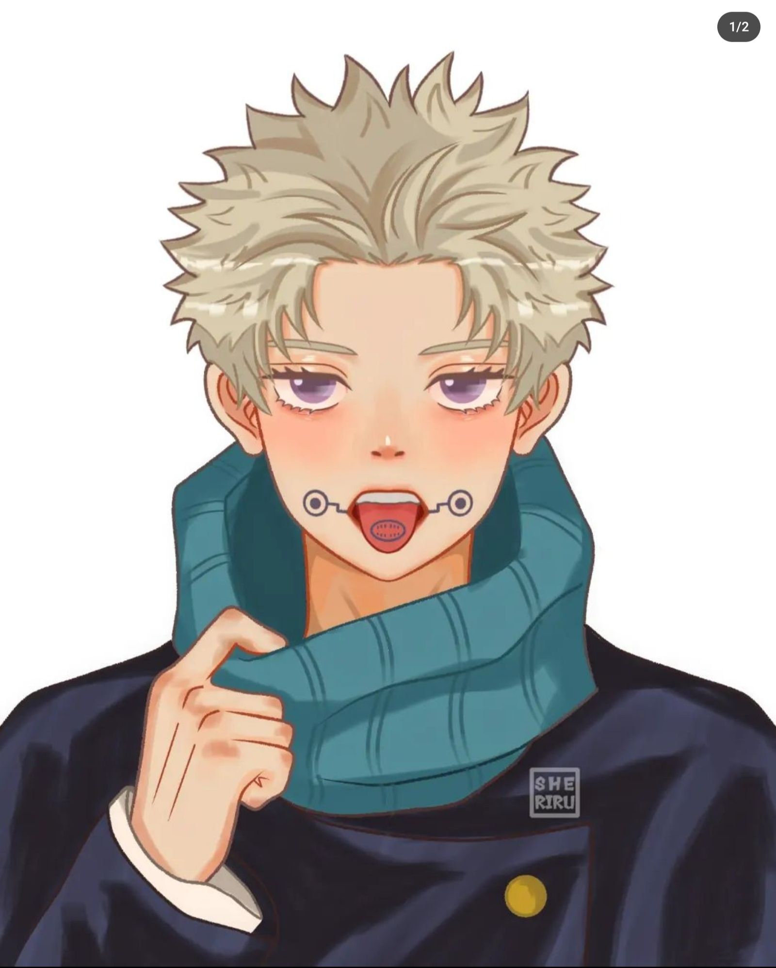 hello pls support my sister work! —jujutsu kaisen [inumaki toge]- thank ...