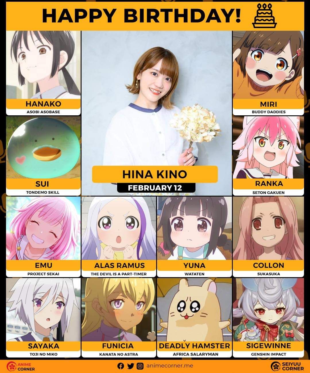 #Genshin HAPPY BIRTHDAY 🎉 KINO HINA (木野 日菜) - CV của SIGEWINNE :3 ...