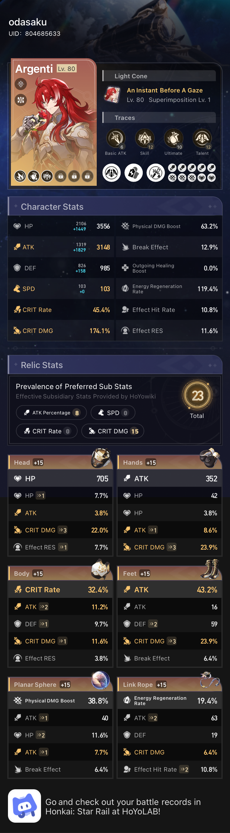 Argenti build 🌹 Honkai: Star Rail | HoYoLAB