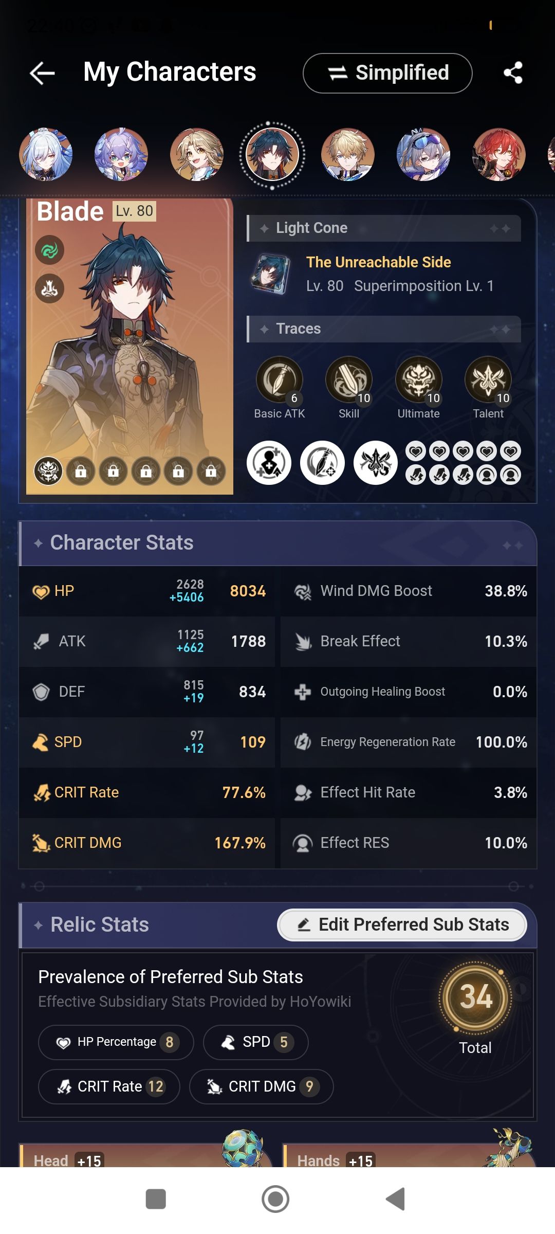 Blade build Honkai: Star Rail | HoYoLAB