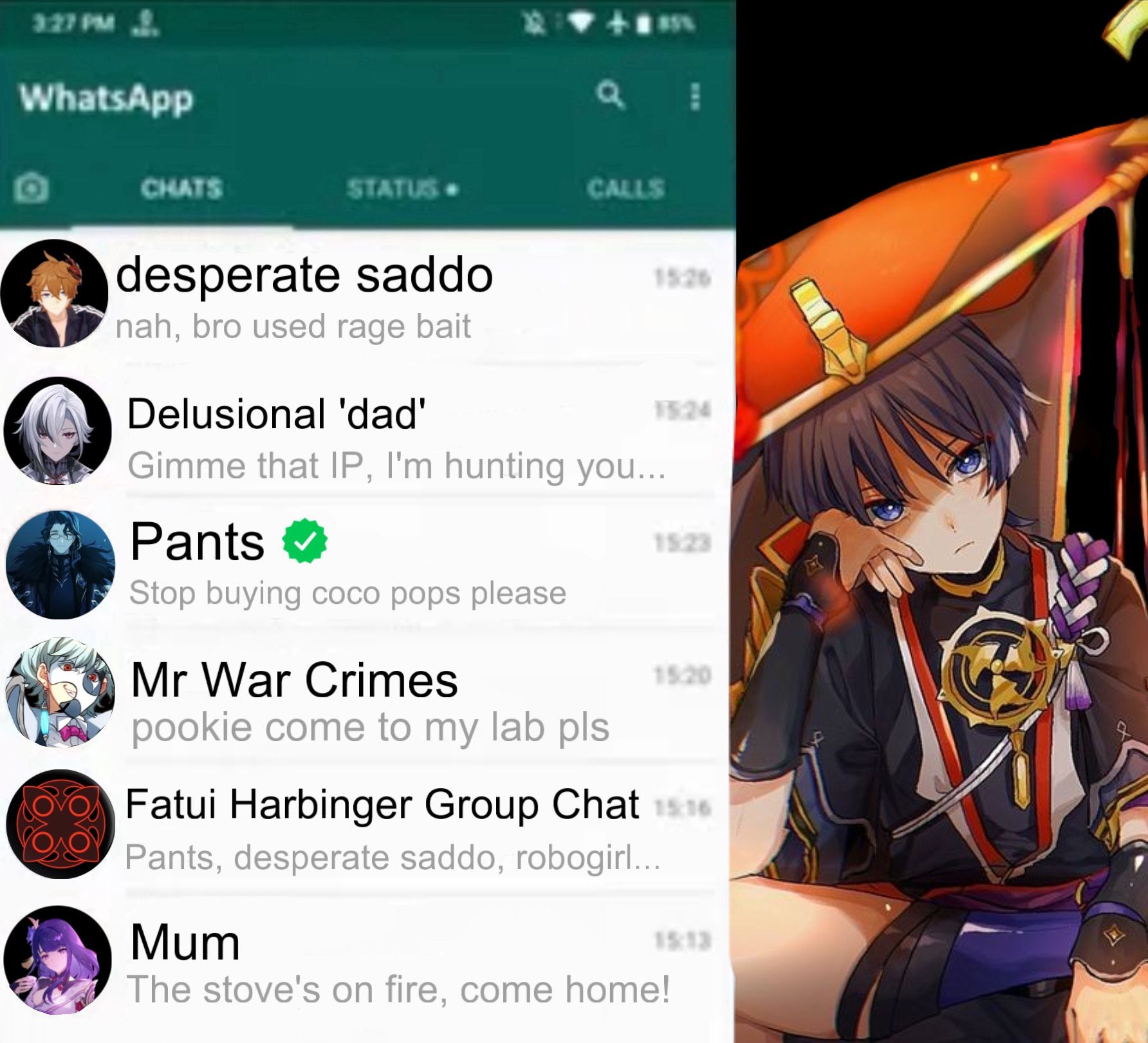 If Genshincharacters used What’s App - Fatui Scara Genshin Impact | HoYoLAB