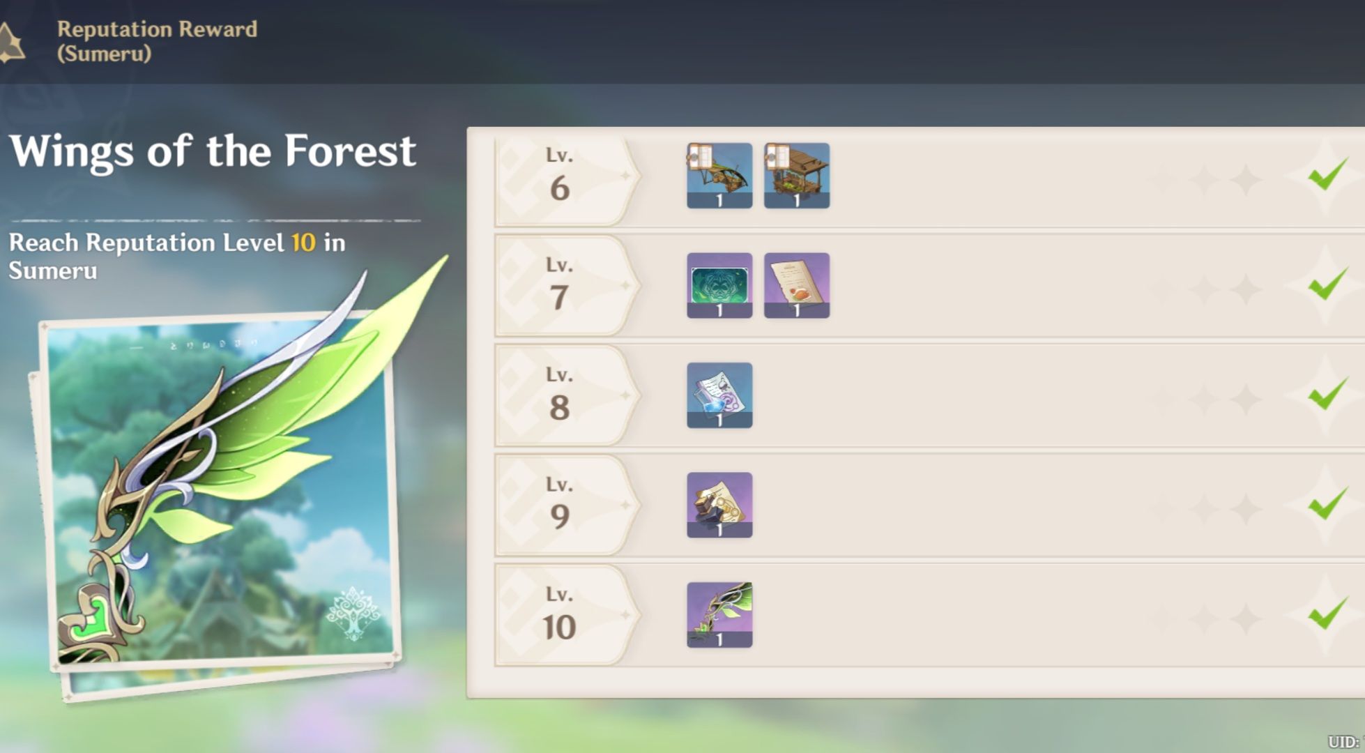 Reputation maxed in Sumeru. Got them wings... Genshin Impact | HoYoLAB