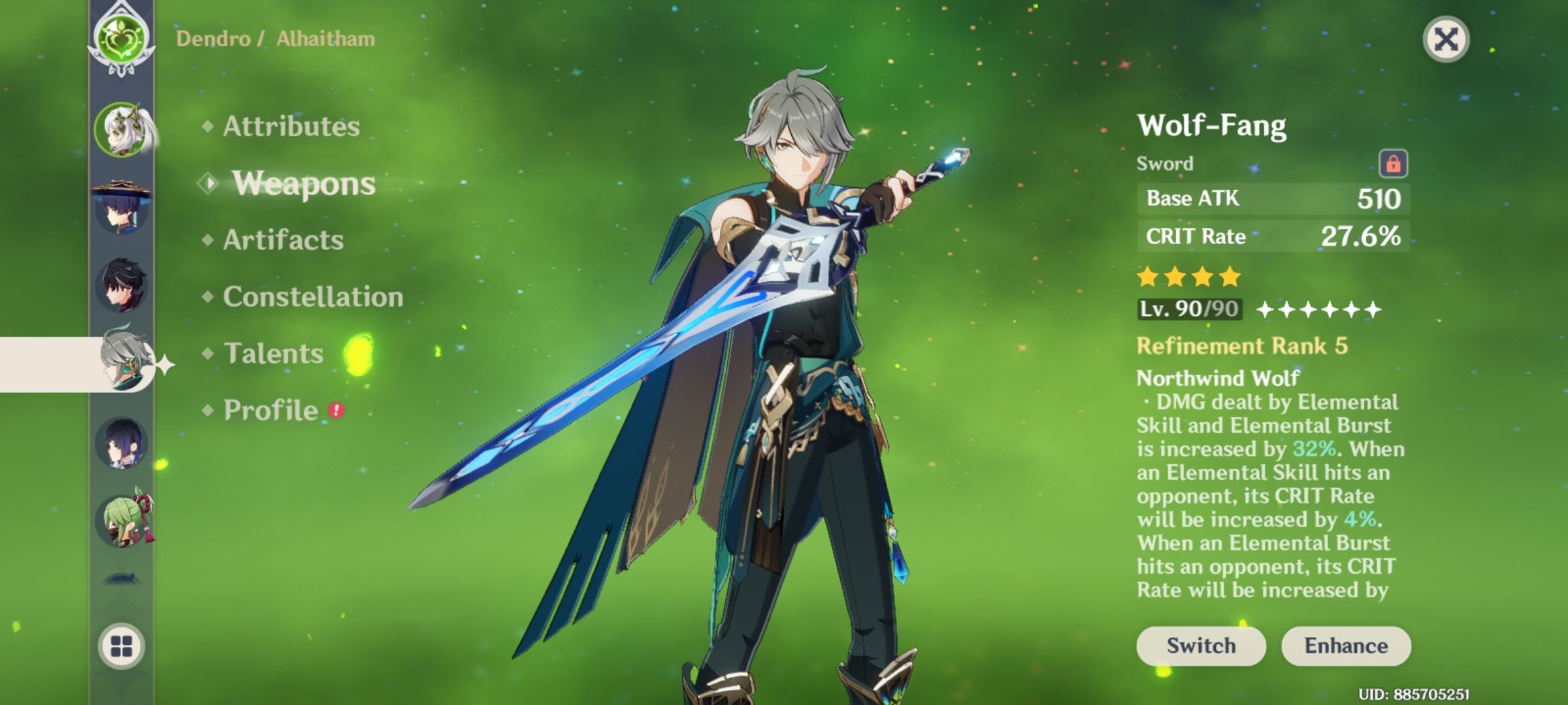 Finally R5 Wolf Fang and soooo good for my Alhaitham 💯💯💯 Genshin Impact ...