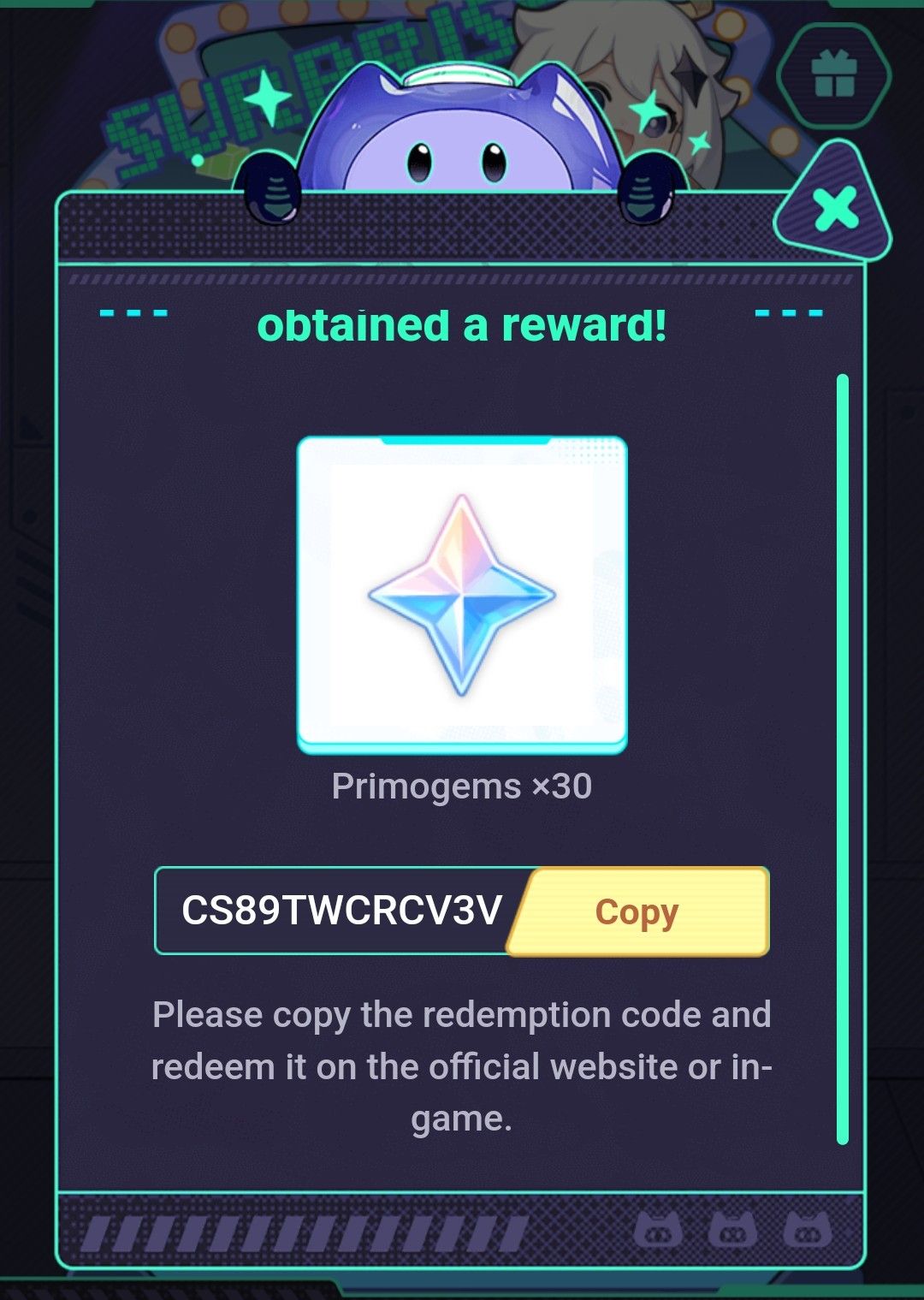 Redem codes 30 primos Genshin Impact | HoYoLAB