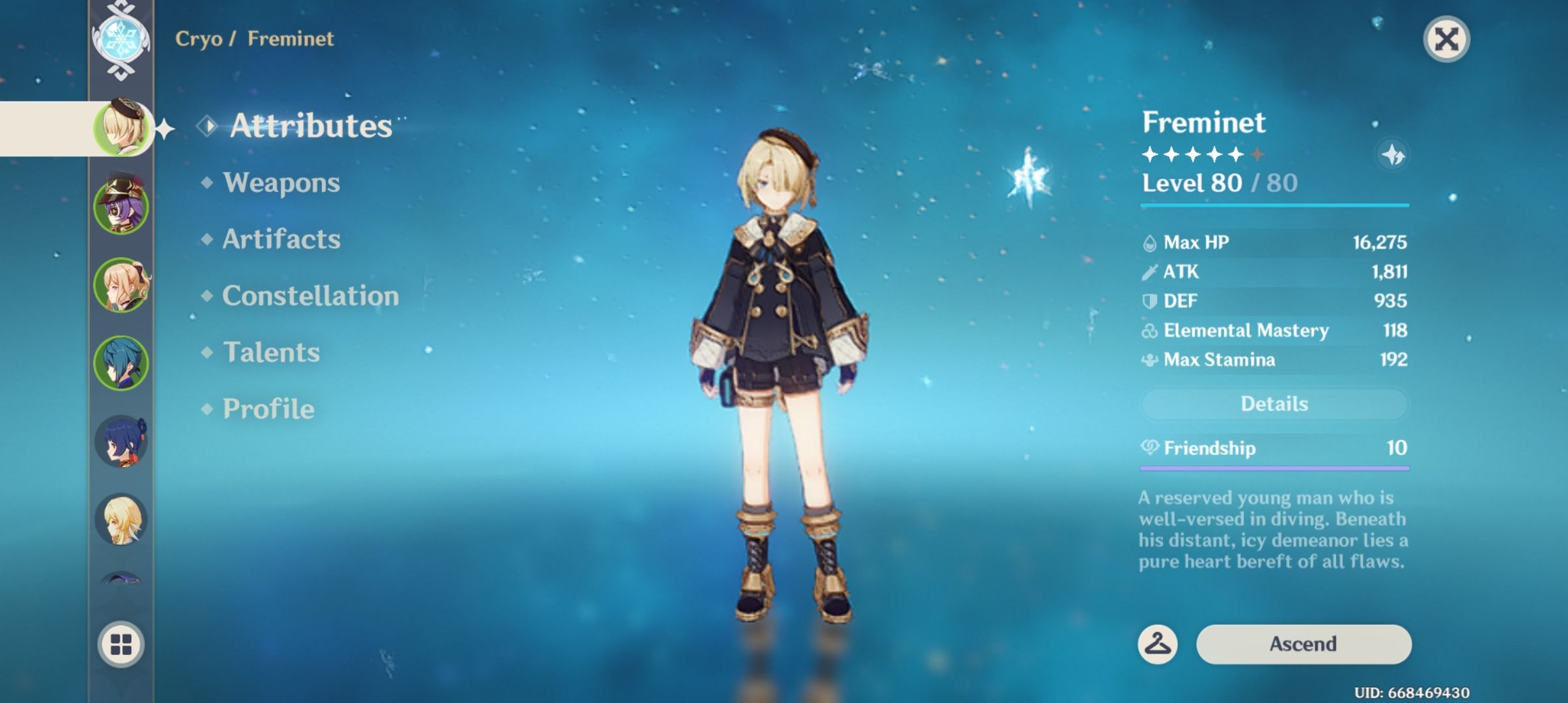 My Freminet build! Genshin Impact | HoYoLAB