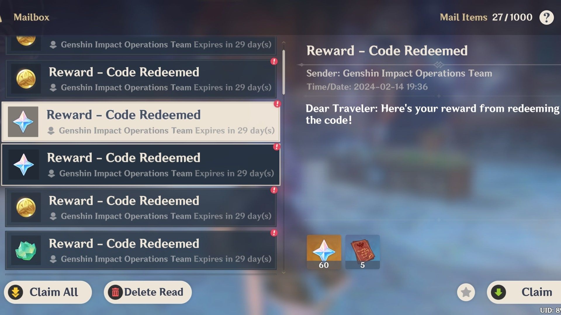 10 Redeem Codes Active [ Primogems ] Genshin Impact | HoYoLAB