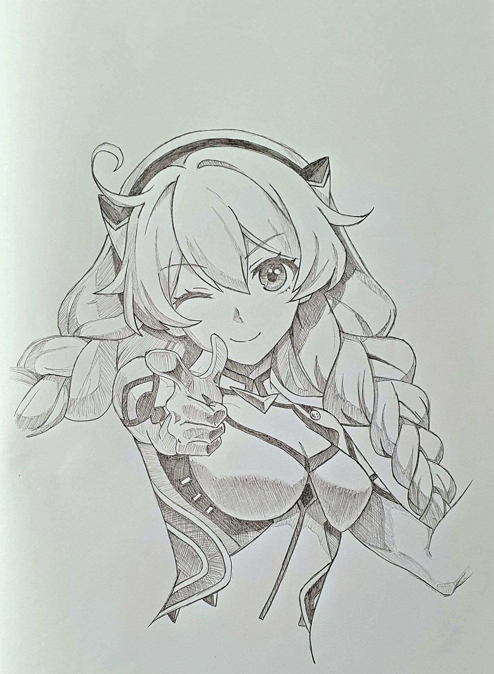 Pencil drawing by me - Kiana Honkai Impact 3rd | HoYoLAB
