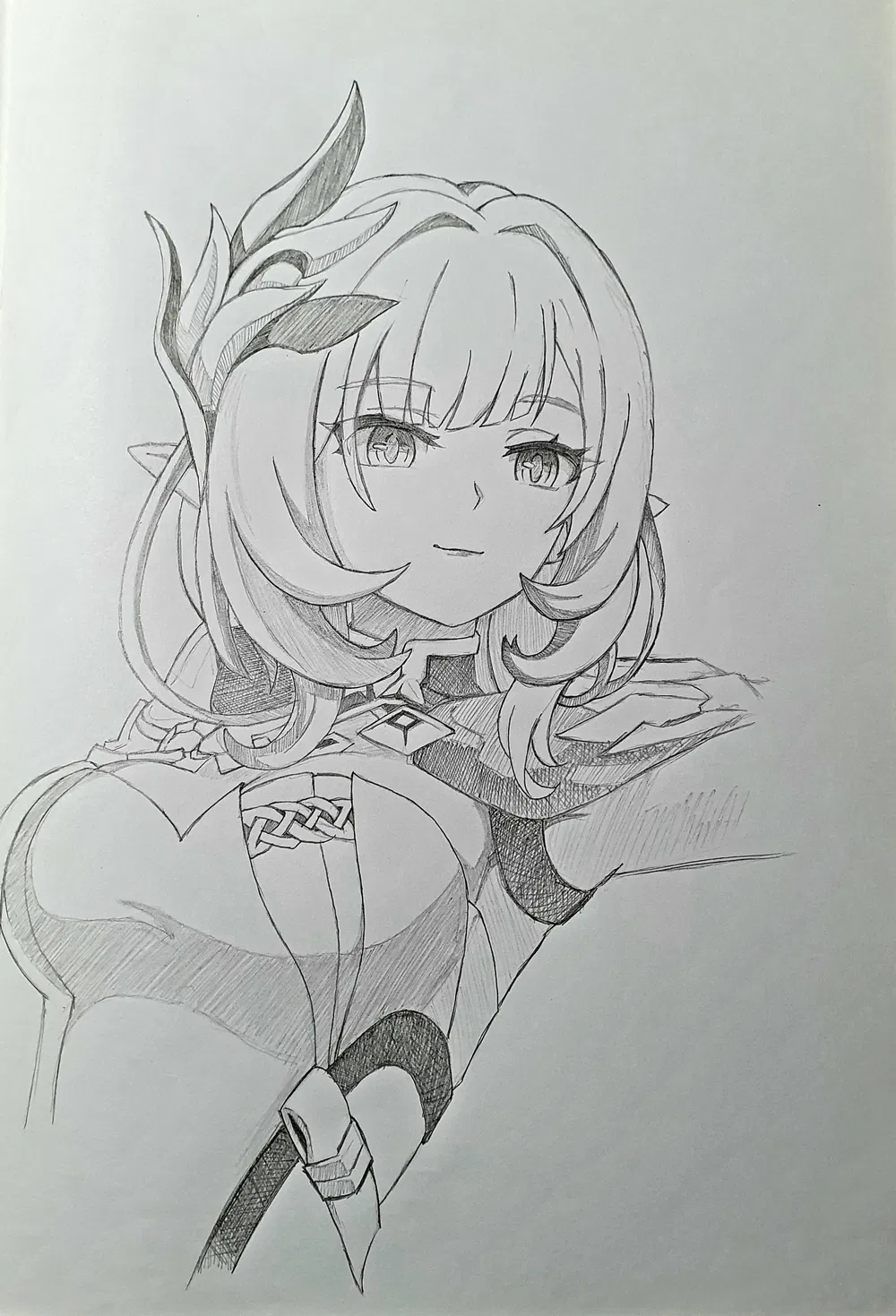 Pencil drawing by me - Elysia Honkai Impact 3rd | HoYoLAB