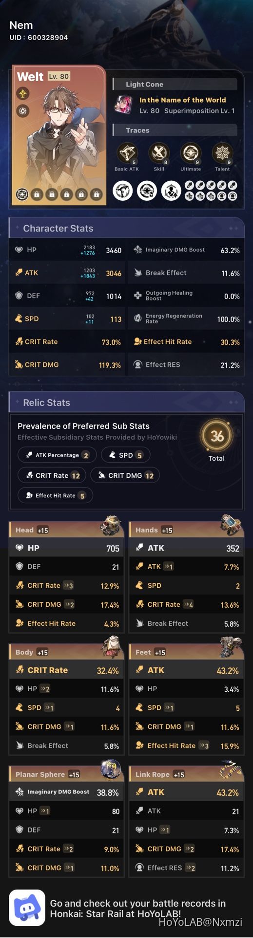 DPS Welt build Honkai: Star Rail | HoYoLAB