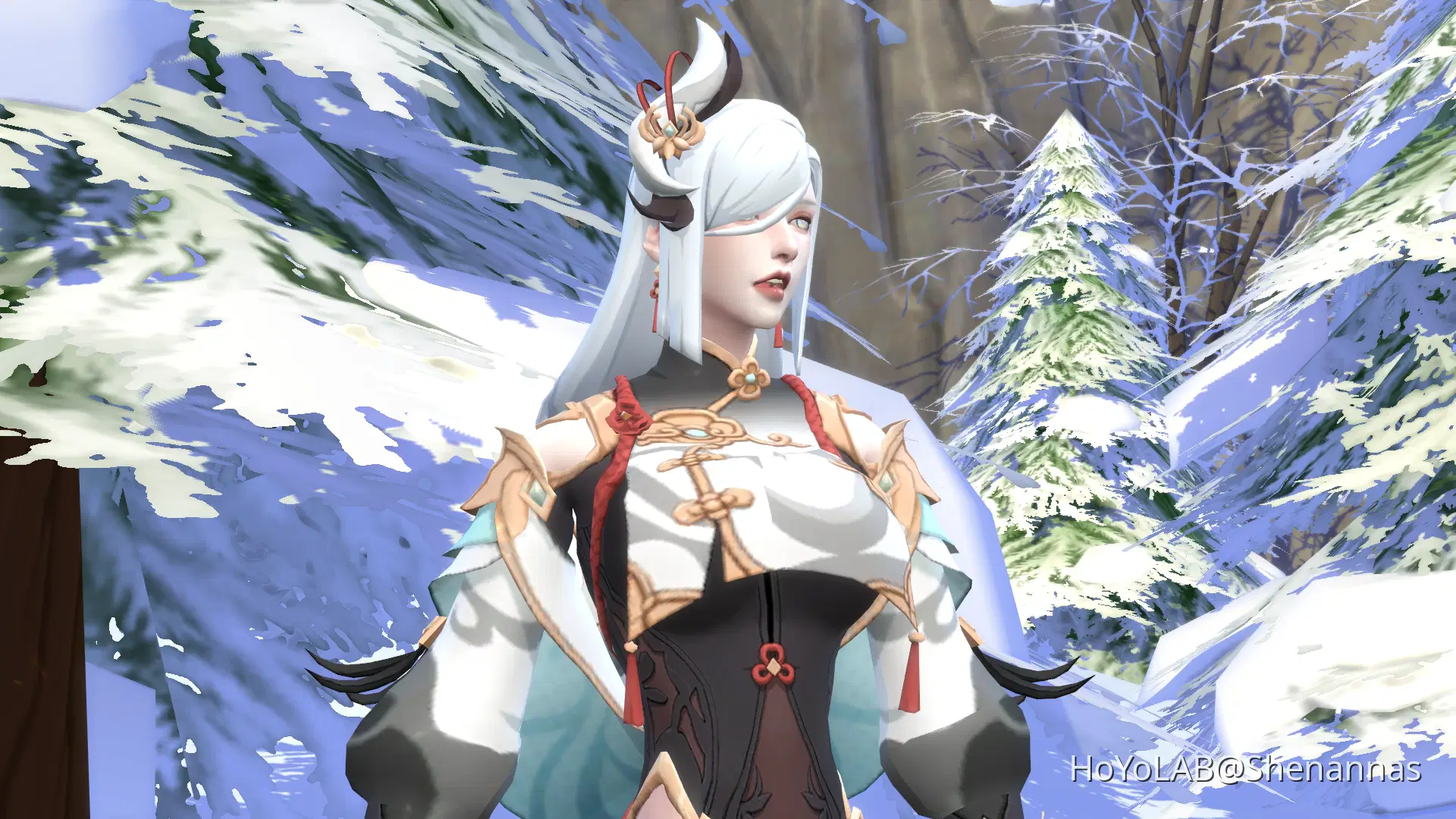 "Where... Where is this place?" (Shenhe in The Sims) Genshin Impact | HoYoLAB