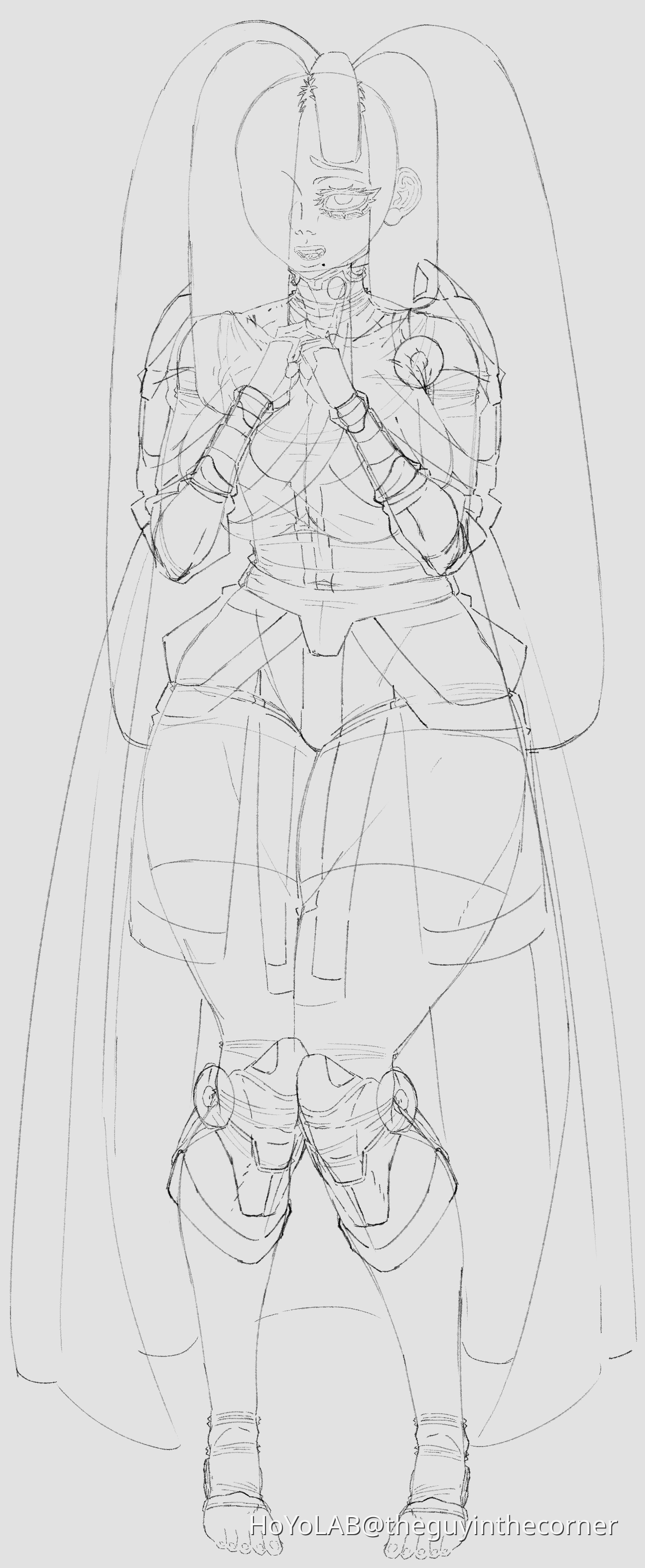 first finished sketch for Hathor's character sheet! | HoYoLAB