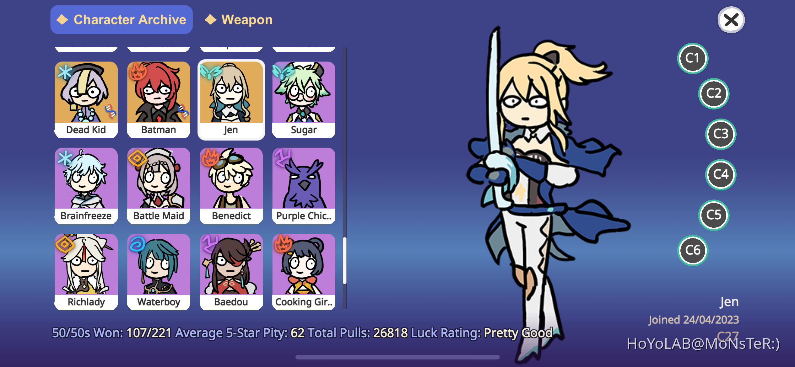 Ah yes finally all I’ve ever wanted to achieve in Silly Wisher Genshin ...