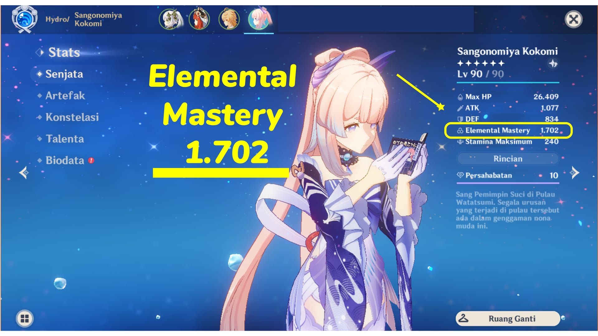 Kokomi Elemental Mastery 1.702 Genshin Impact | HoYoLAB