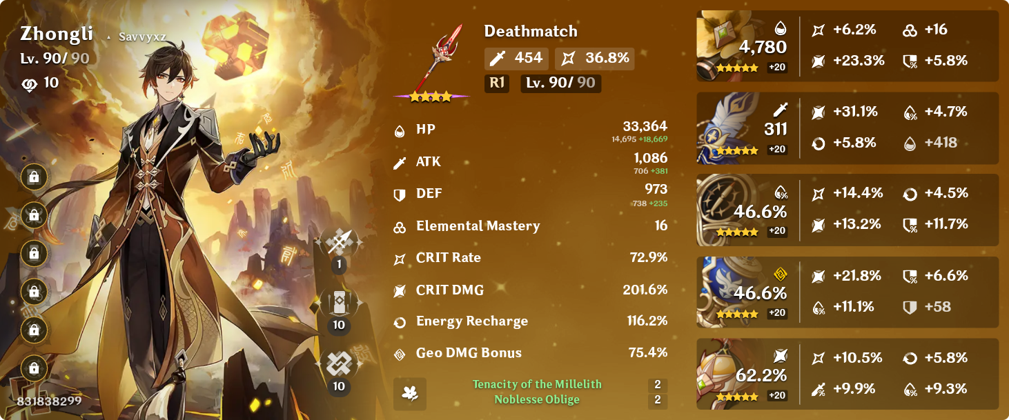 How's my archon builds? Genshin Impact | HoYoLAB