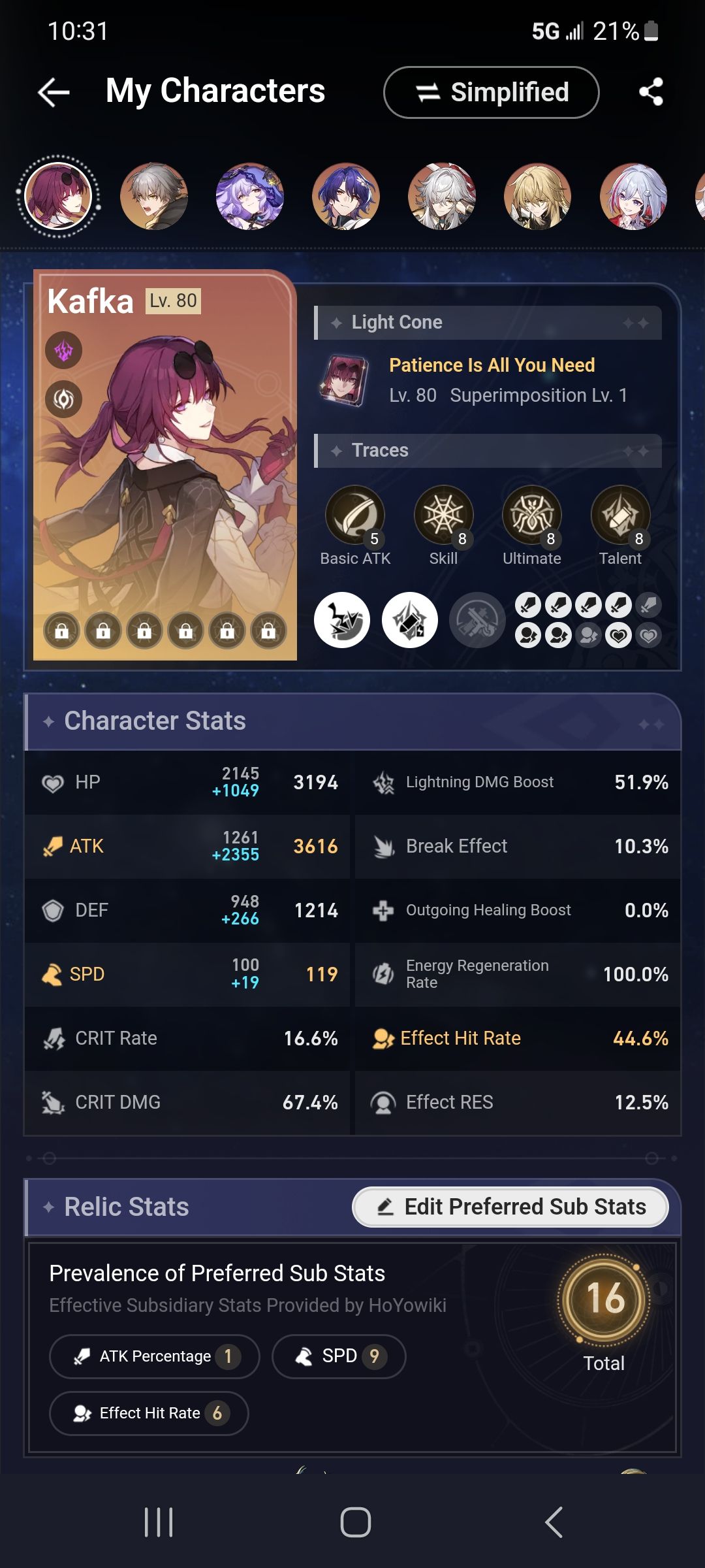 How are my kafka / black swan builds? Honkai: Star Rail | HoYoLAB