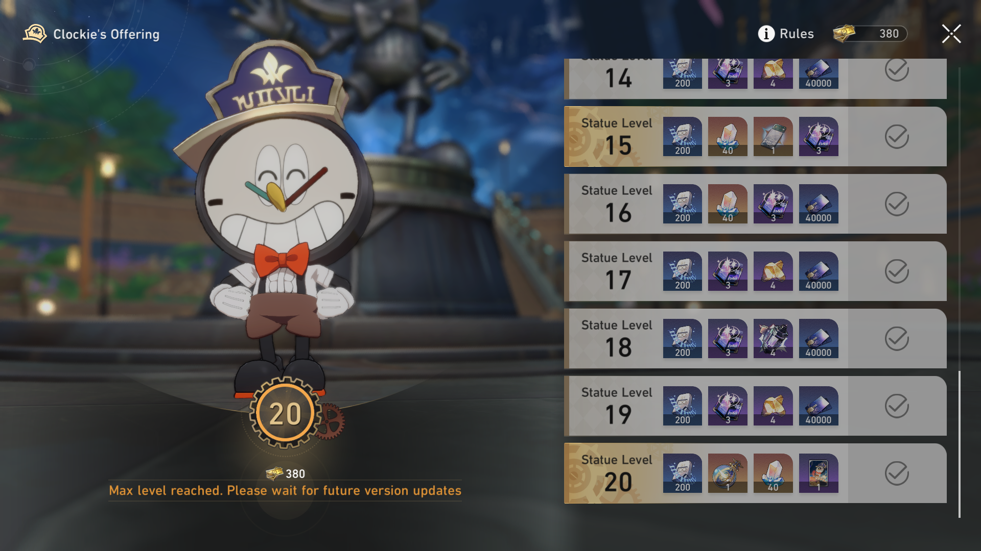 Clockie Statue has been maxed out! (For now, part 1) Honkai: Star Rail ...