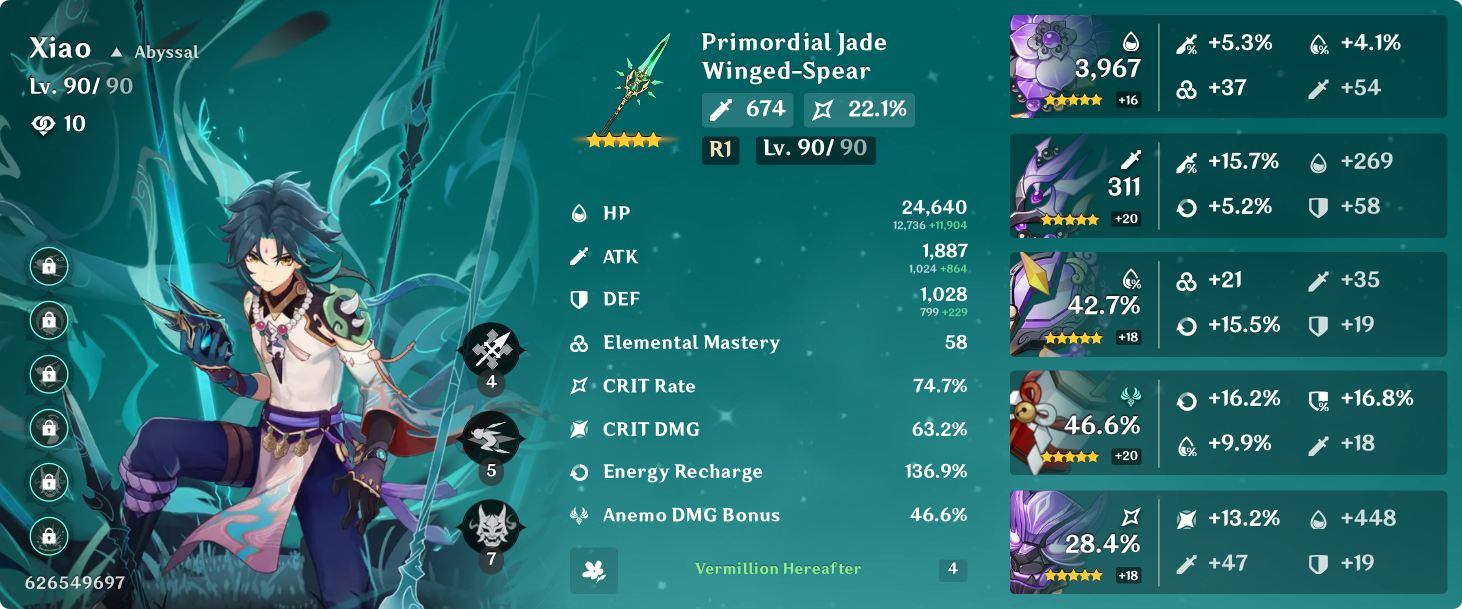 Xaio Build Genshin Impact | HoYoLAB