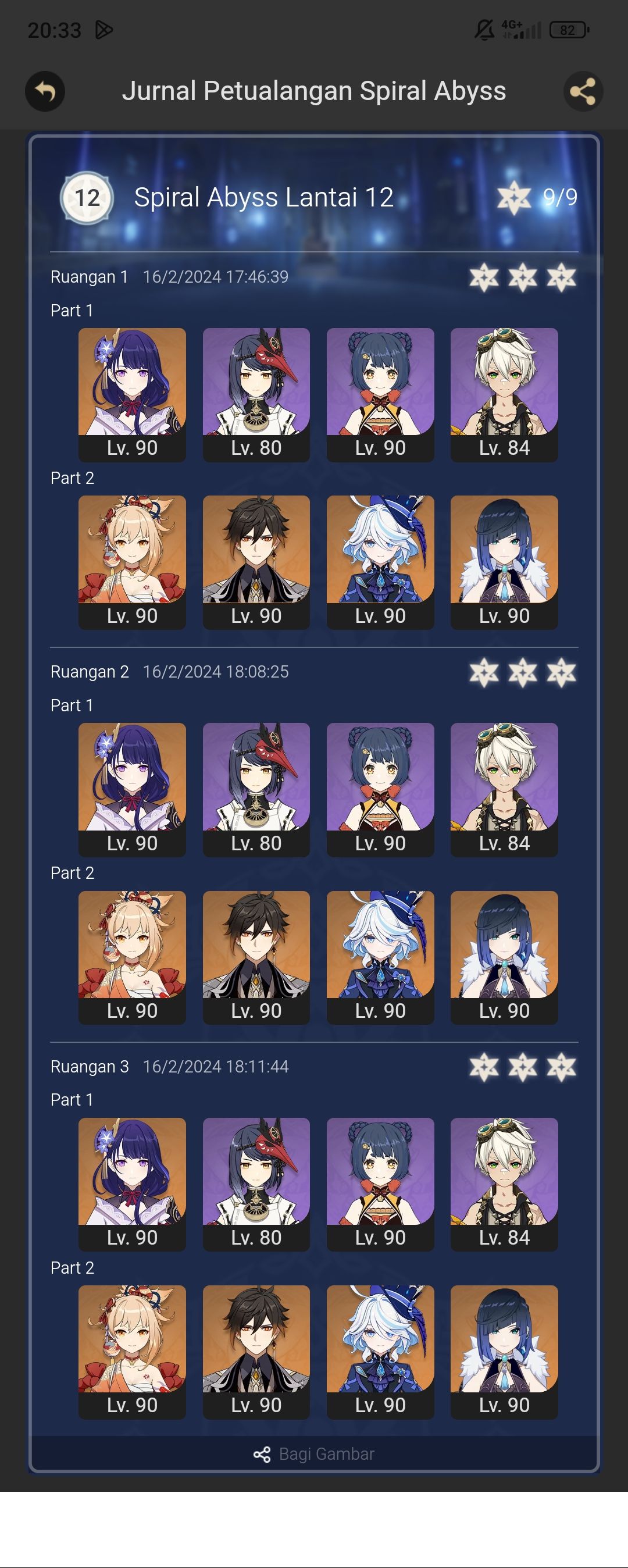 ini kali pertama say full star spyral abys..setelah sekian tahun woowowoWoowwwwwowowoow Genshin ...