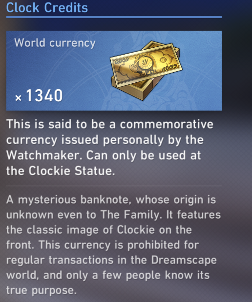 Clock Credits? Honkai: Star Rail | HoYoLAB