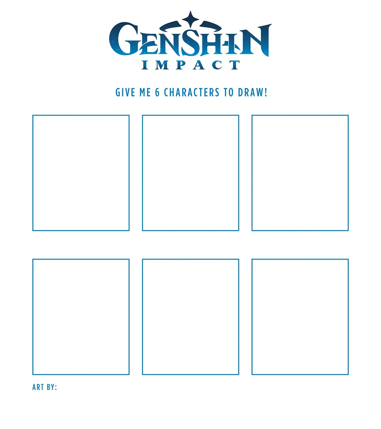 Give me 6 characters to draw! Genshin Impact | HoYoLAB