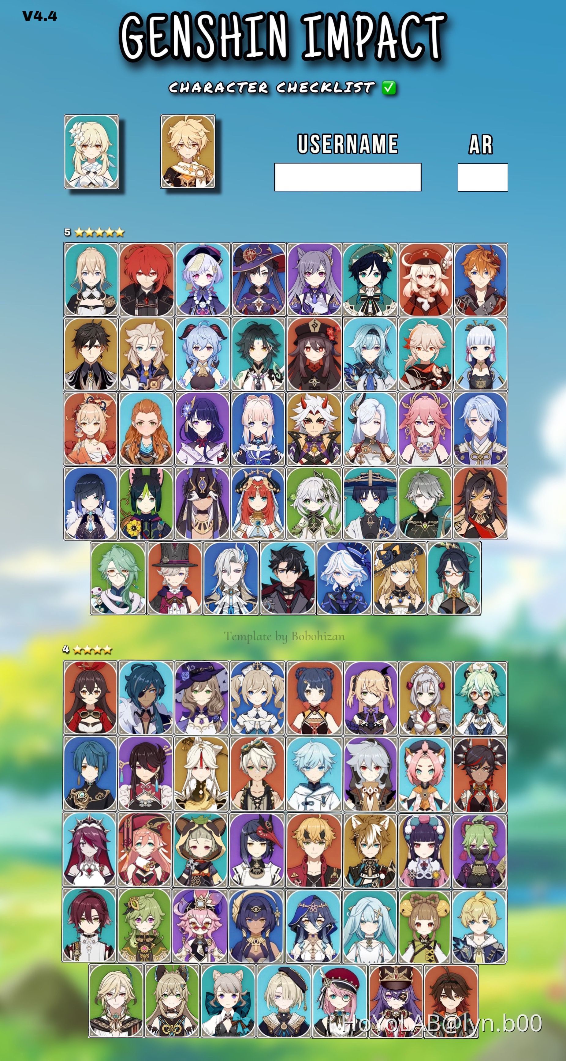 Genshin Checklist Genshin Impact | HoYoLAB