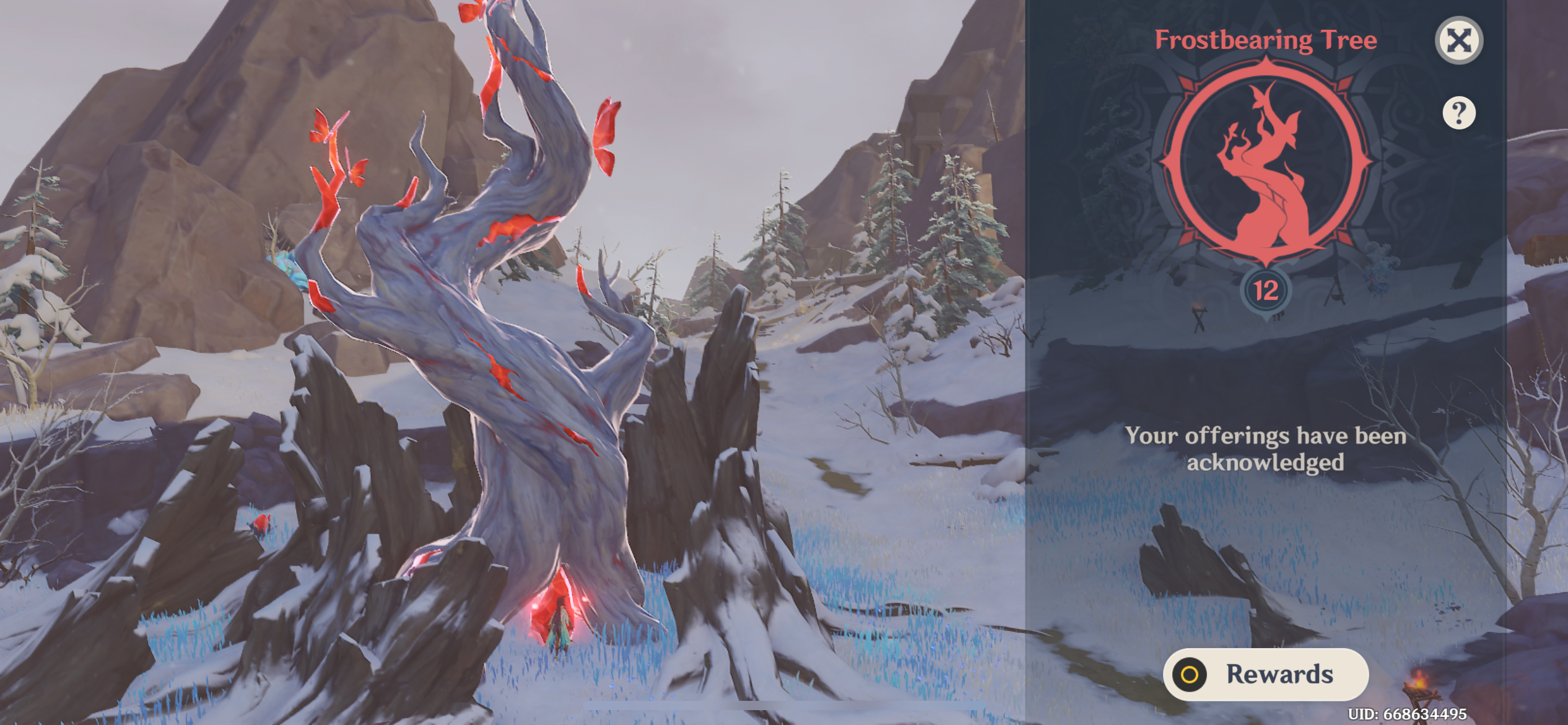 Finally maxed out the Frostbearing Tree Genshin Impact | HoYoLAB