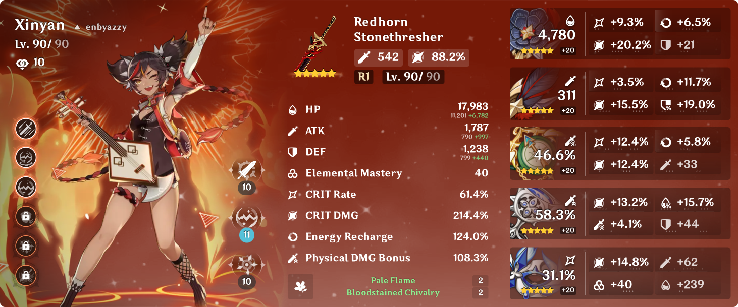 Xinyan Build Genshin Impact | HoYoLAB