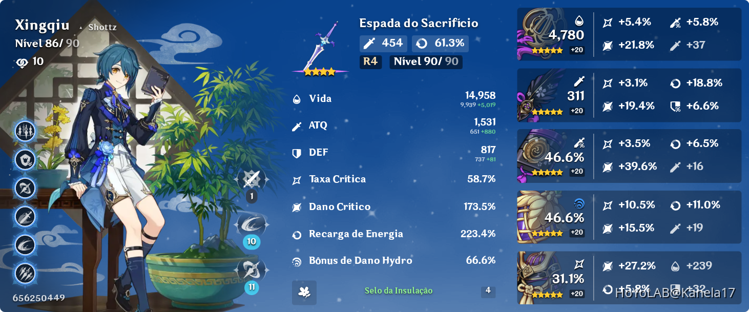 build do xingqiu Genshin Impact | HoYoLAB