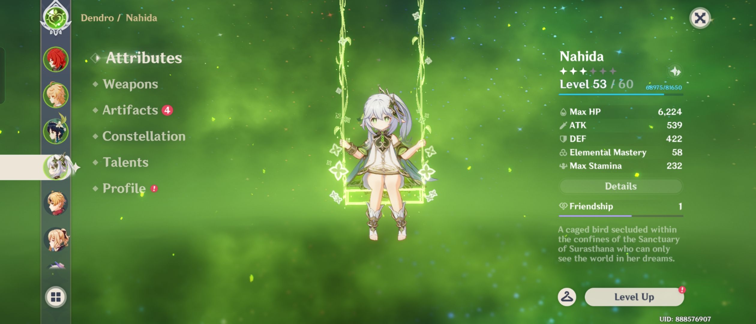 I am build nahida to level 90 Genshin Impact | HoYoLAB