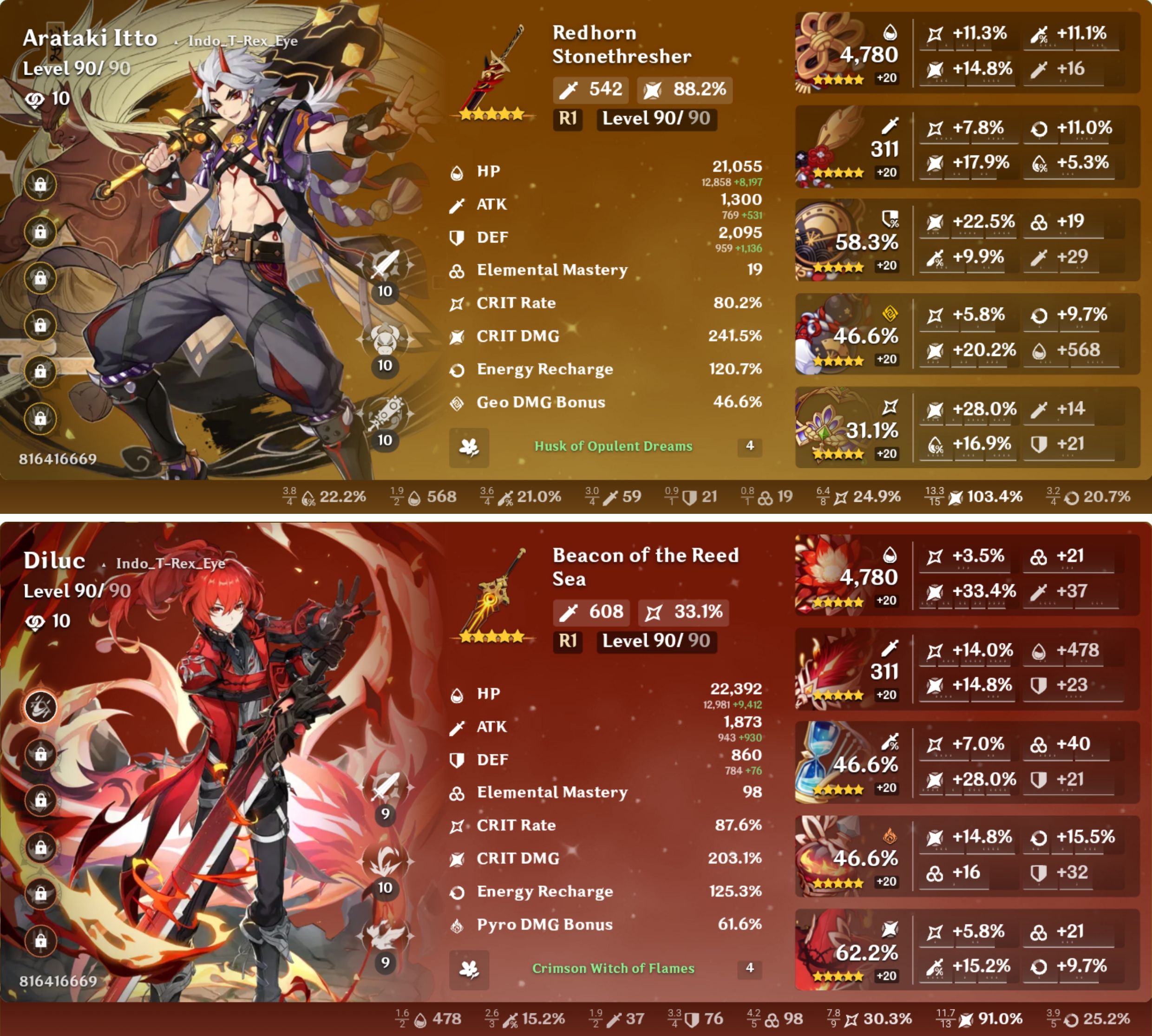 (C0 Itto) Mono GEO & (C1 Diluc x Xianyun) Vapor Genshin Impact | HoYoLAB