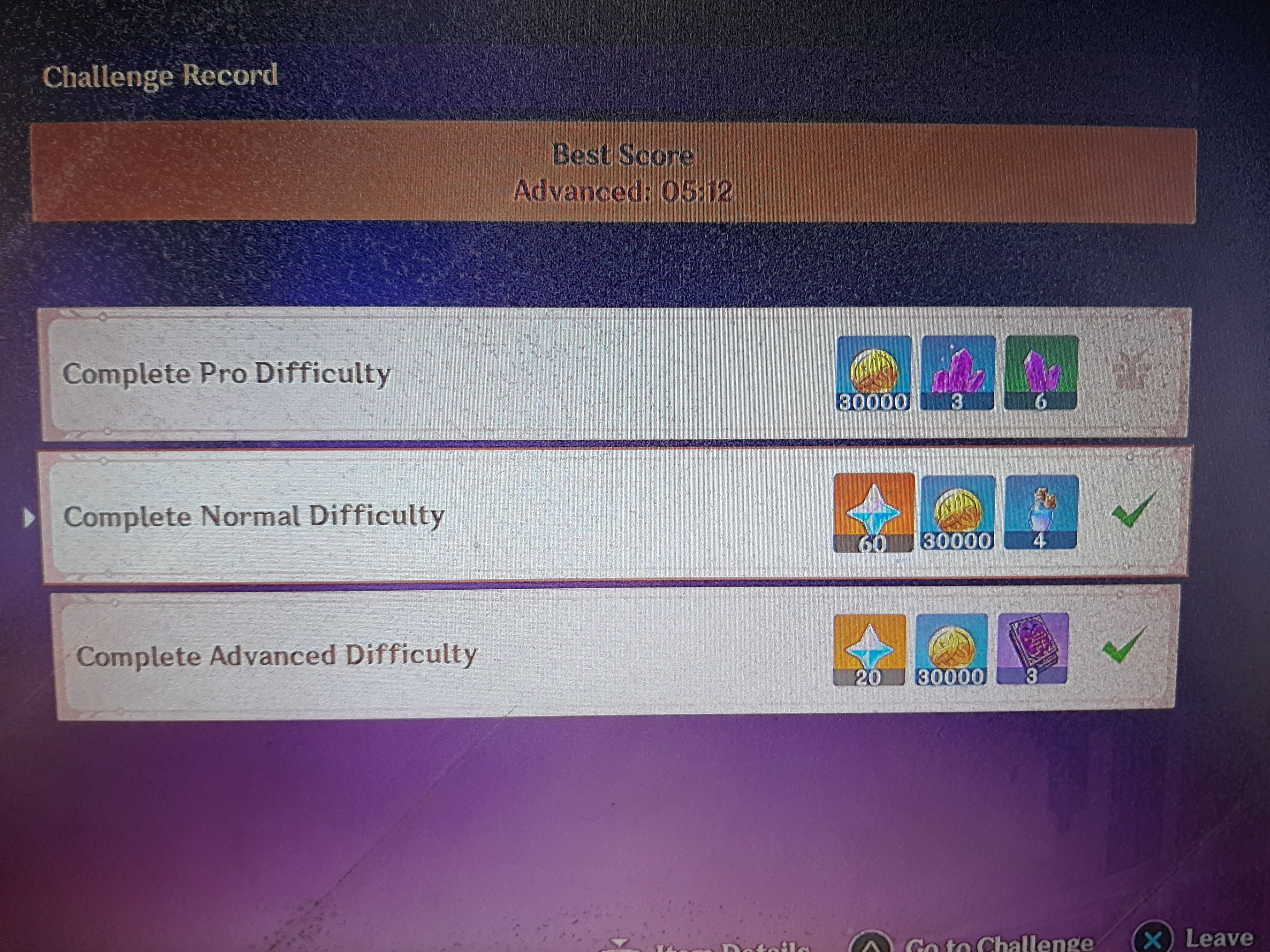 I just found out that u don't need to do each difficulty. all u need to ...