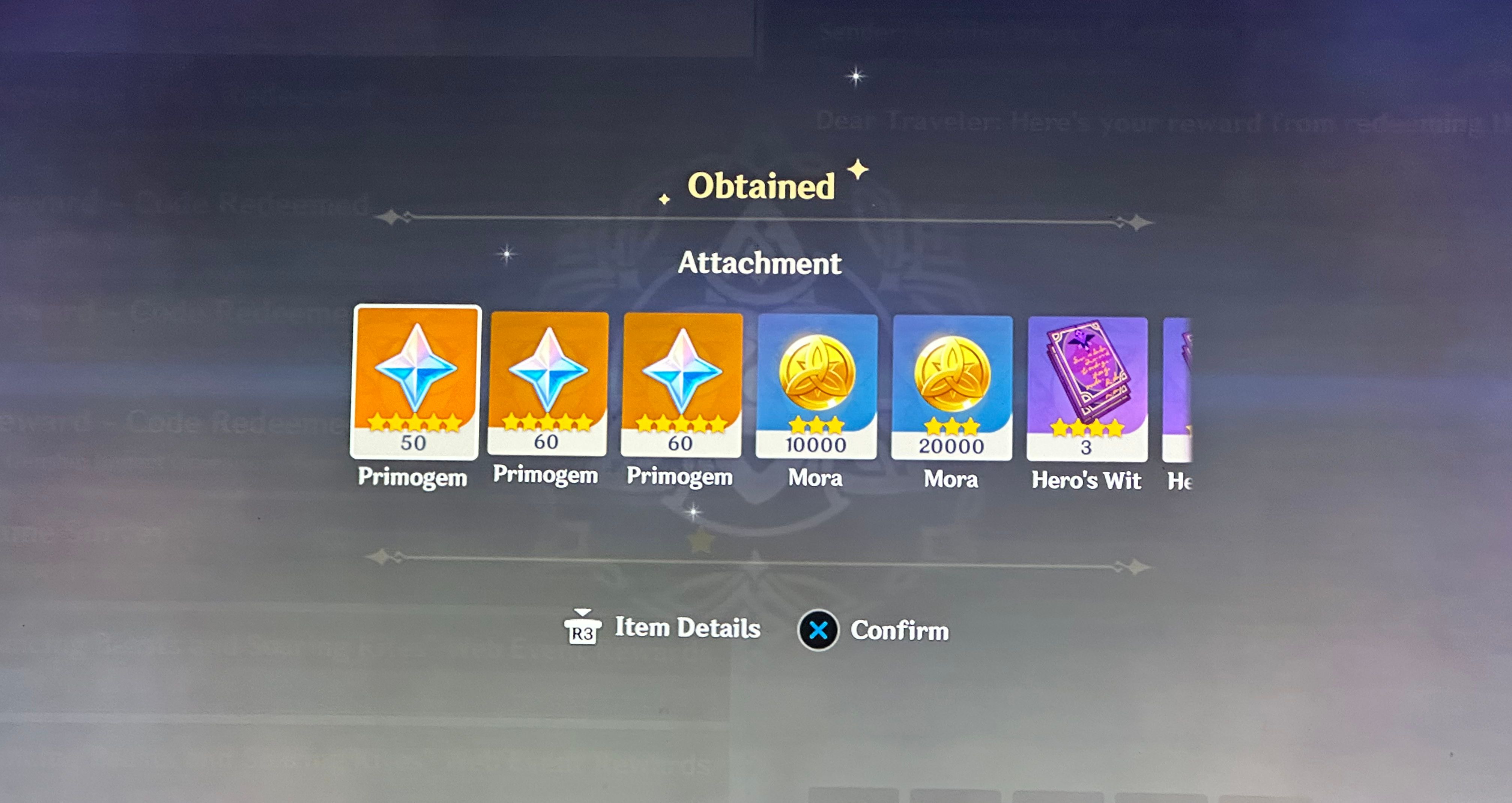 Reedem Code ️ ️ 50+60+60 Primogems Genshin Impact | HoYoLAB