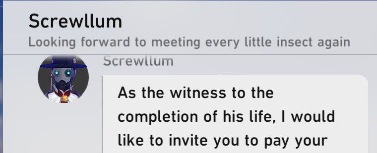 i love screwllums signature so much hes so cute 😭 Honkai: Star Rail ...