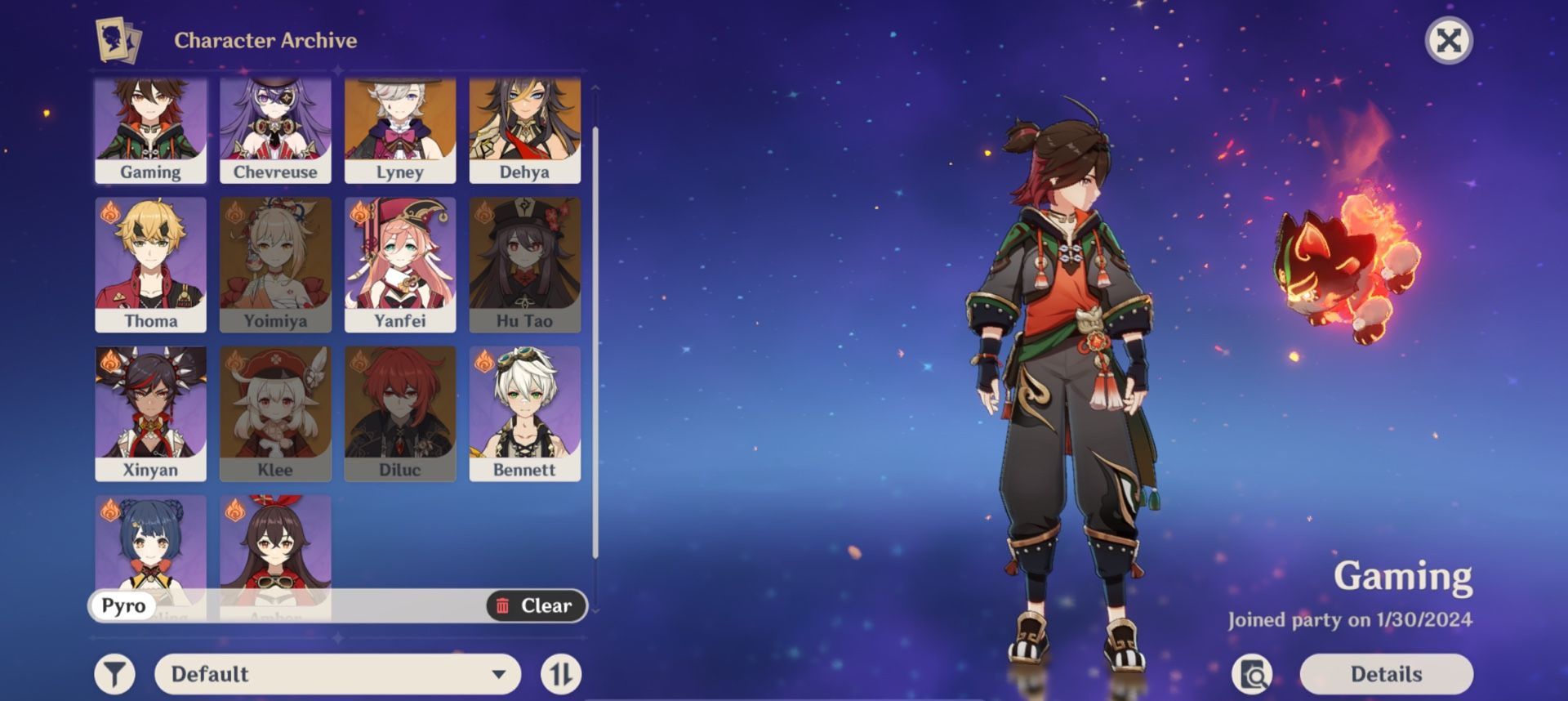 Can you guess my favorite element from the charaters I own? Genshin ...