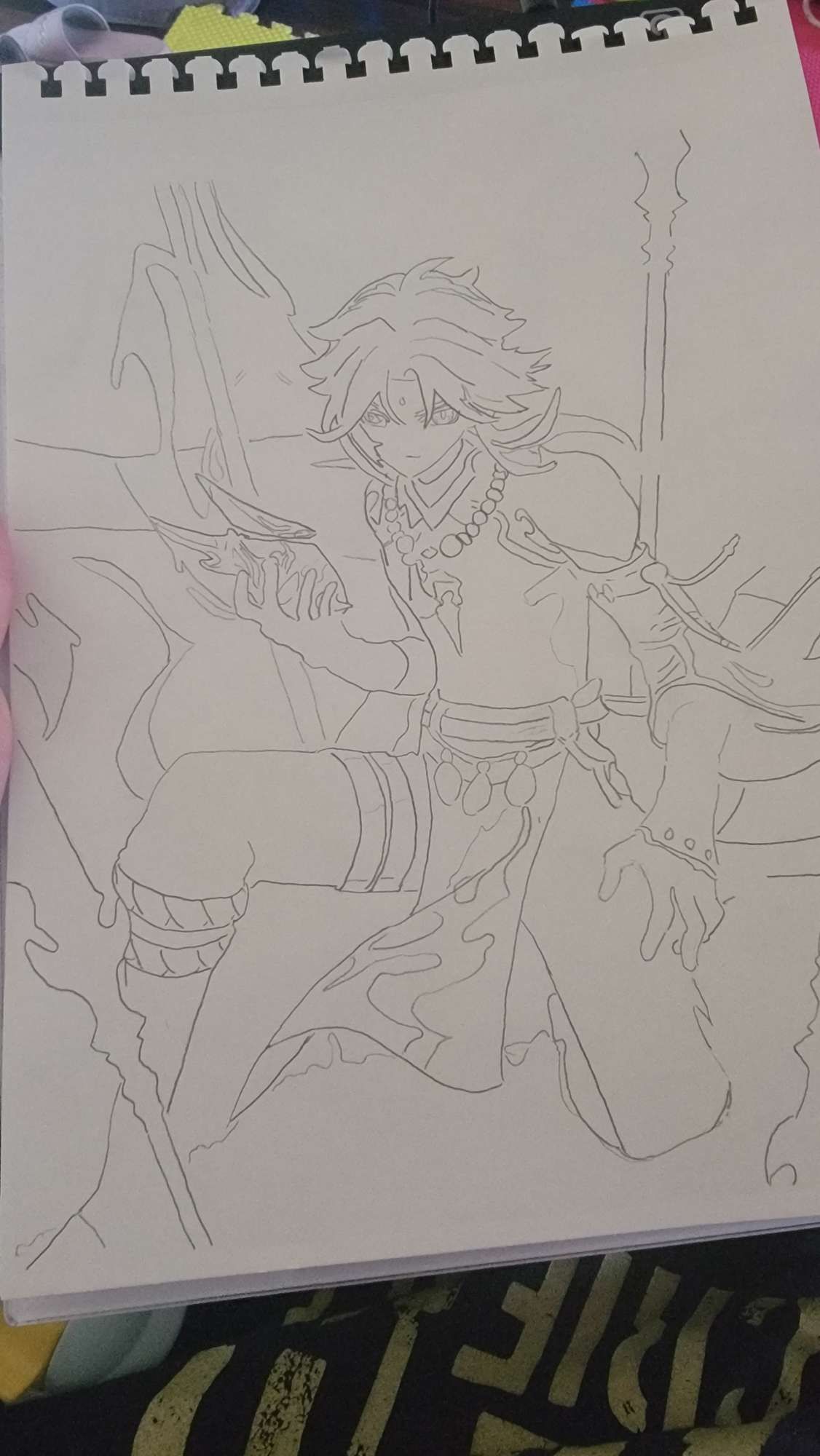 Xiao drawing (In Progress) Genshin Impact | HoYoLAB