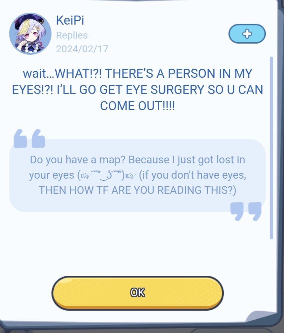 This is the best reply ever lmao (NOT MY ART) Genshin Impact | HoYoLAB