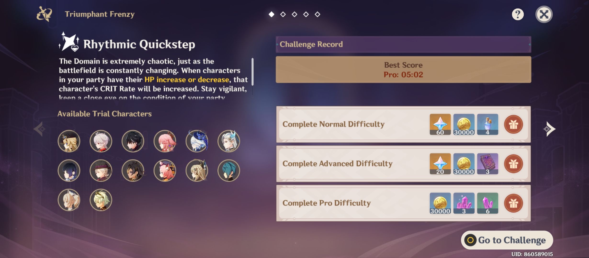 I thought being AR45 will have an impact on this event... Genshin ...