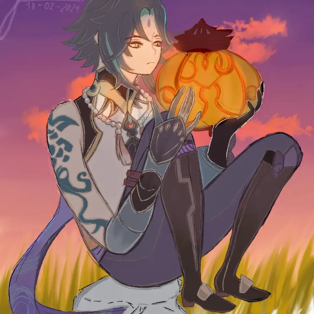 Xiao in the lantern rite. Genshin Impact | HoYoLAB