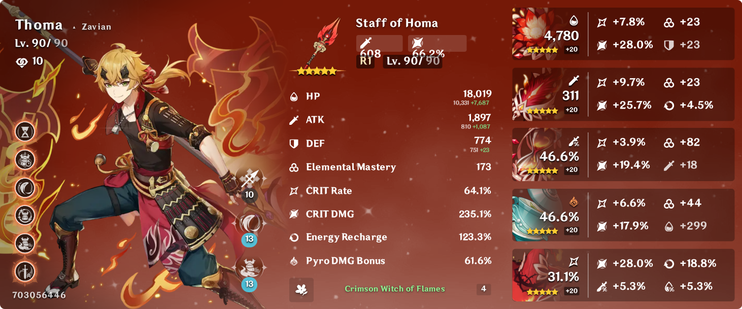 thoma main dps build!! Genshin Impact | HoYoLAB