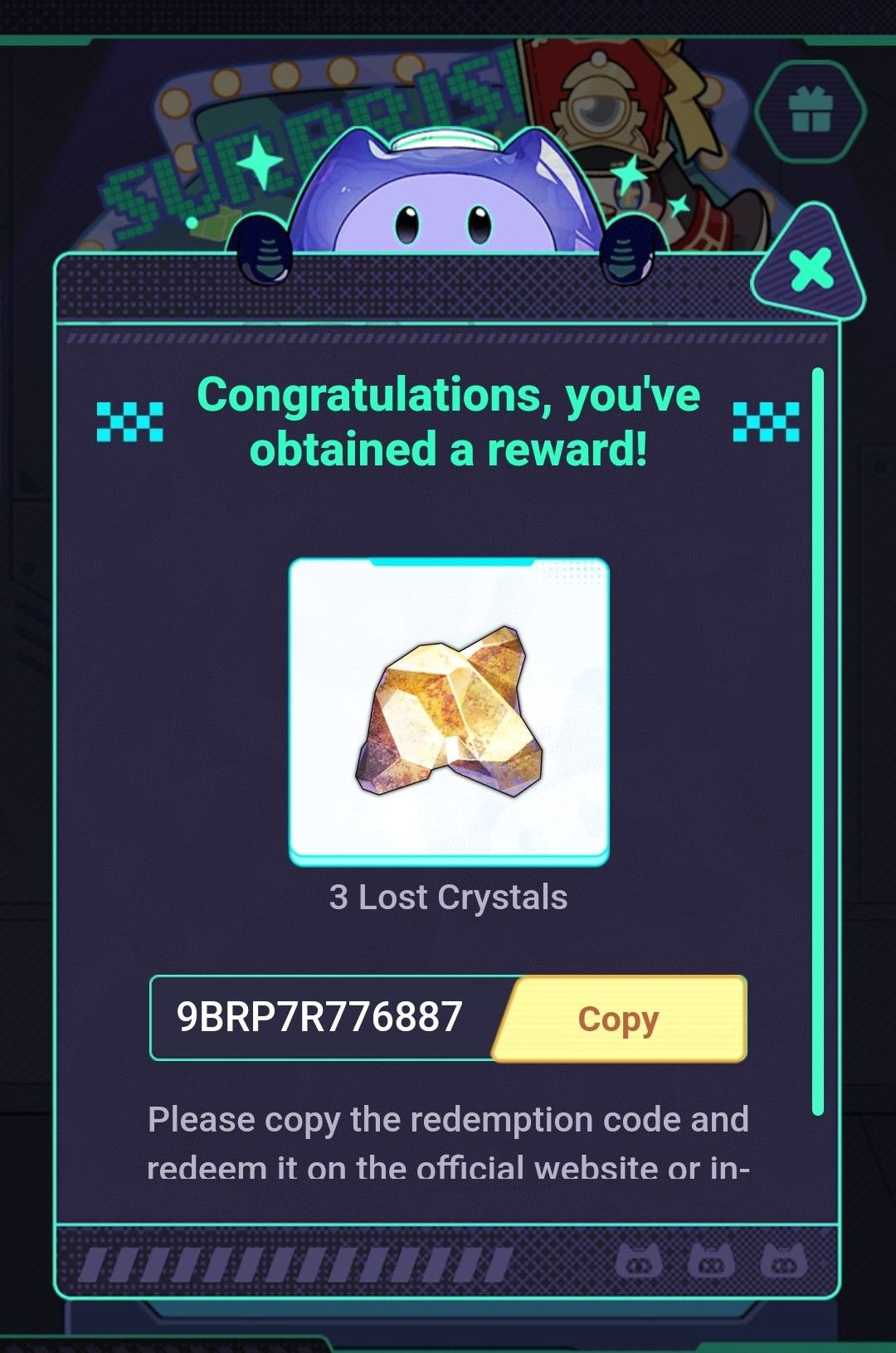 Redeem code Lost Crystals Genshin Impact | HoYoLAB