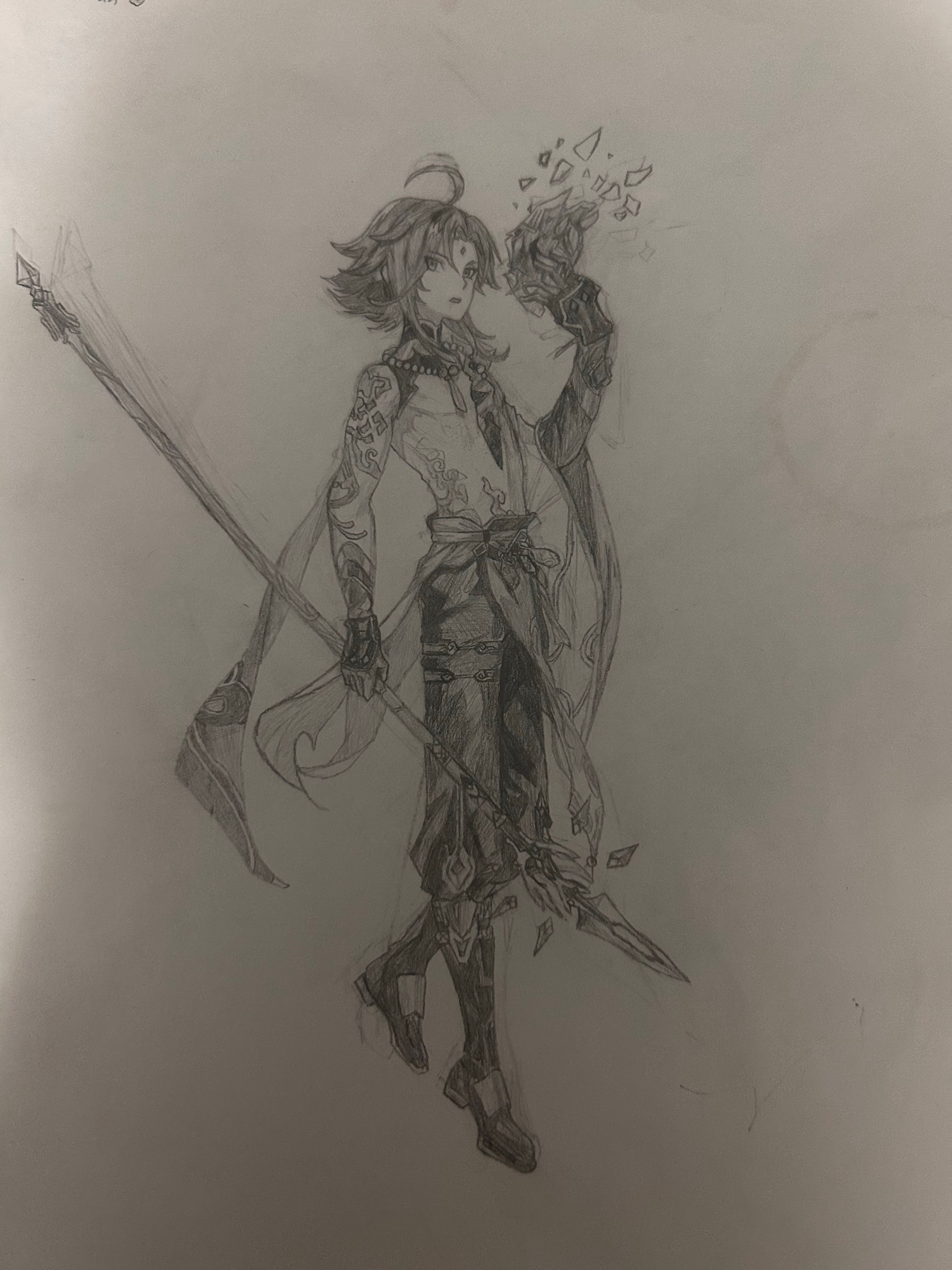 What do you think of my Xiao drawing? Genshin Impact | HoYoLAB