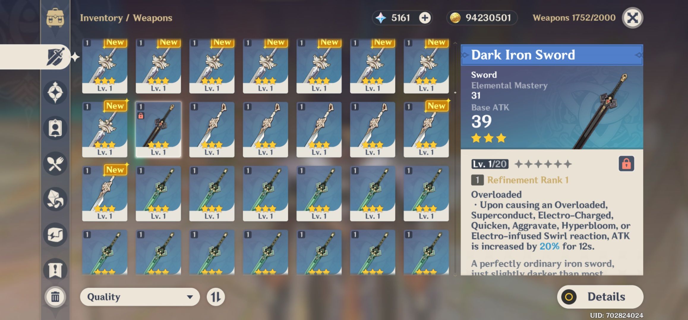 Finally found the Dark Iron Sword in the Guhua Clan place. Genshin ...